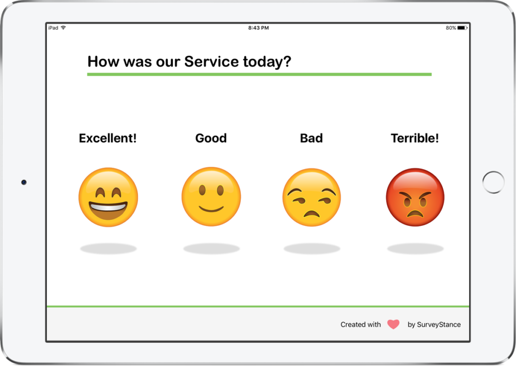 Survey Kiosk for Real Time Customer Feedback - SurveyStance
